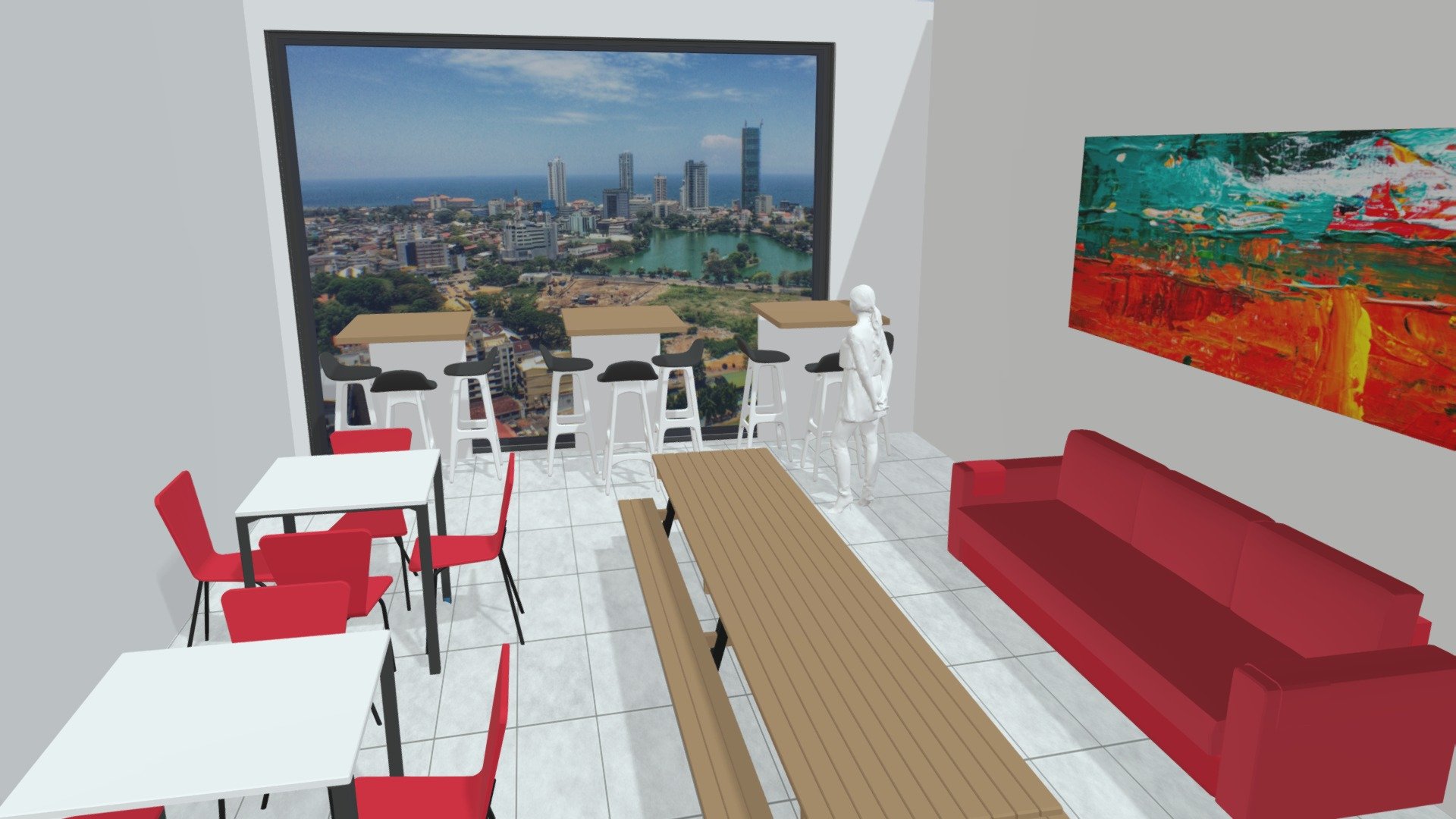 Lunch Room Design 12 - 3D model by Nawodya [41bd609] - Sketchfab