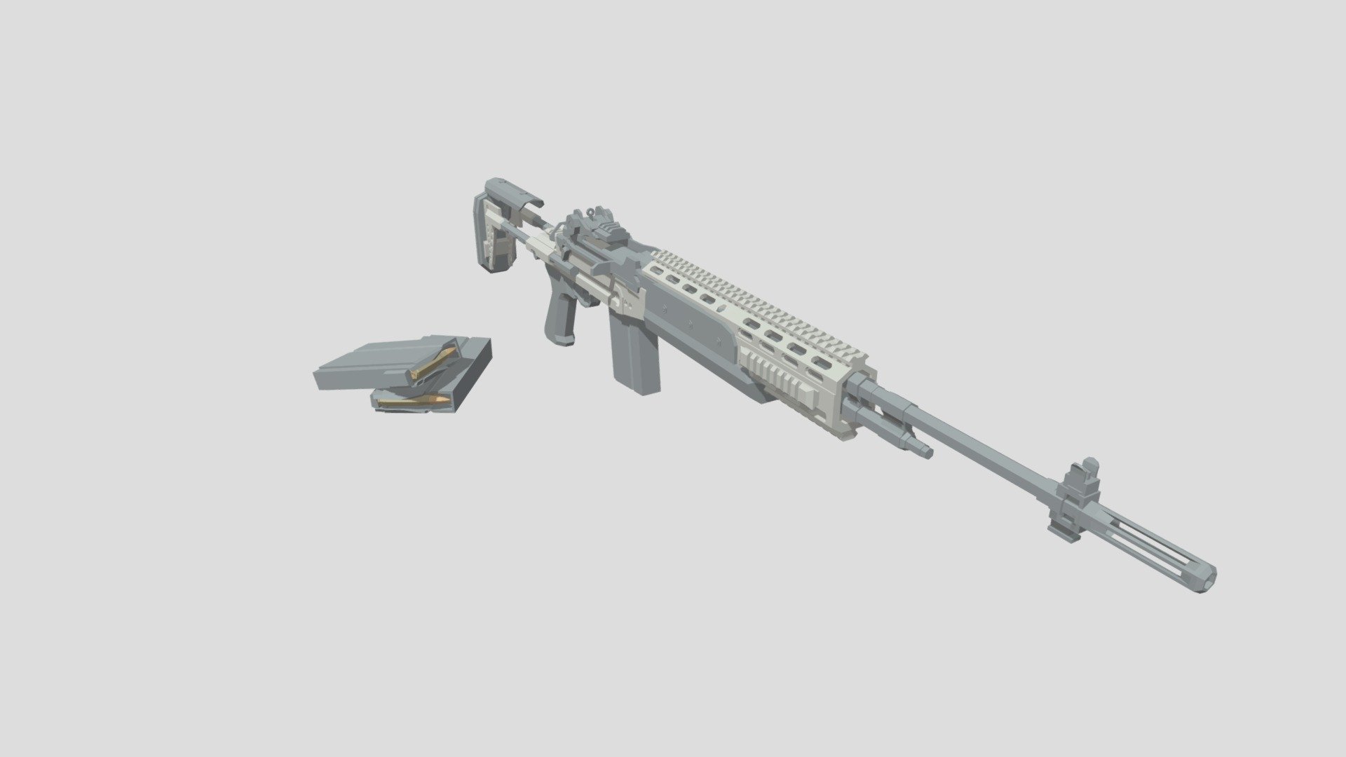 low-poly mk14 ebr - Download Free 3D model by Konstantinos.Simantiras ...