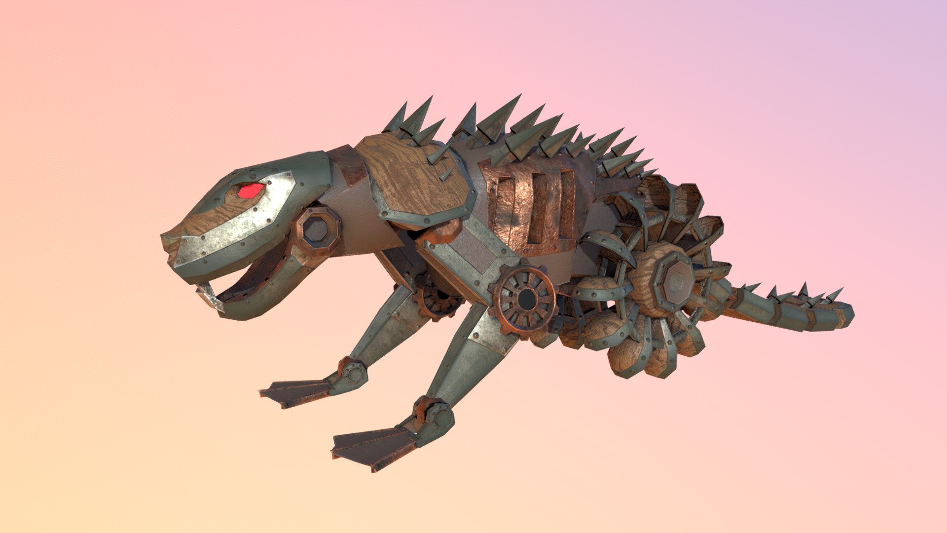 Steampunk Beaver Model - 3D model by Anakaii [41beedd] - Sketchfab