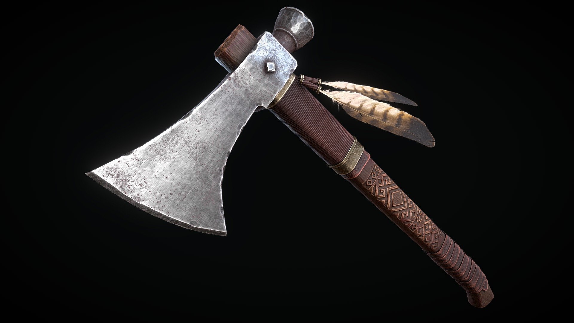 Decorated Tomahawk Axe - Buy Royalty Free 3D model by CGnewbie [41c0f62 ...