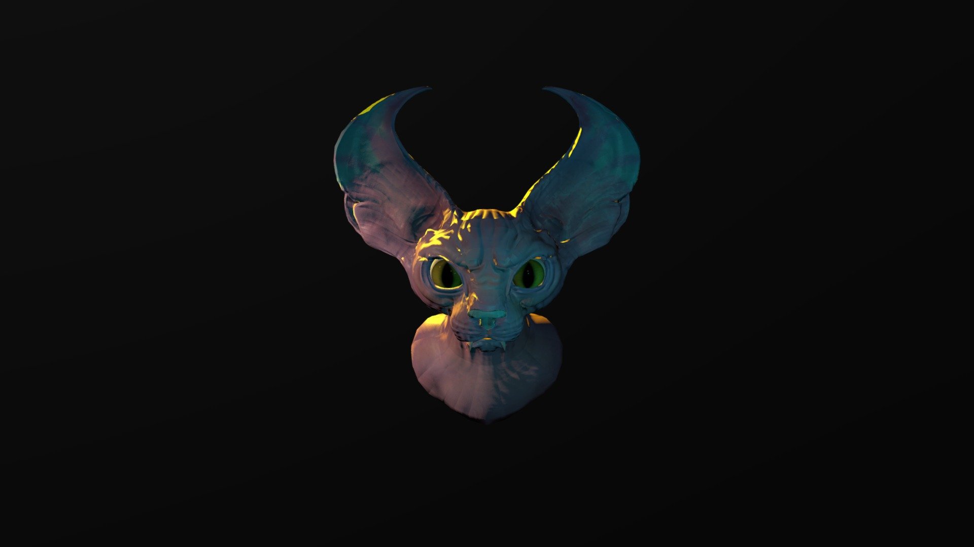 Cat Creature Bust - 3D model by RainaFuson [41c1010] - Sketchfab