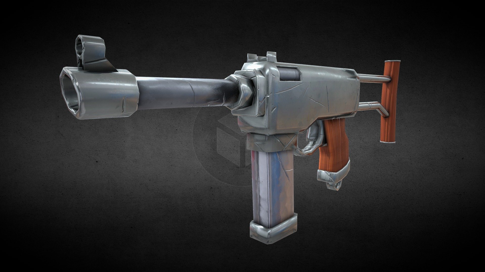Stylised SubMachine Gun - 3D model by DevSmart (@KBurgoyne) [41c28dd ...