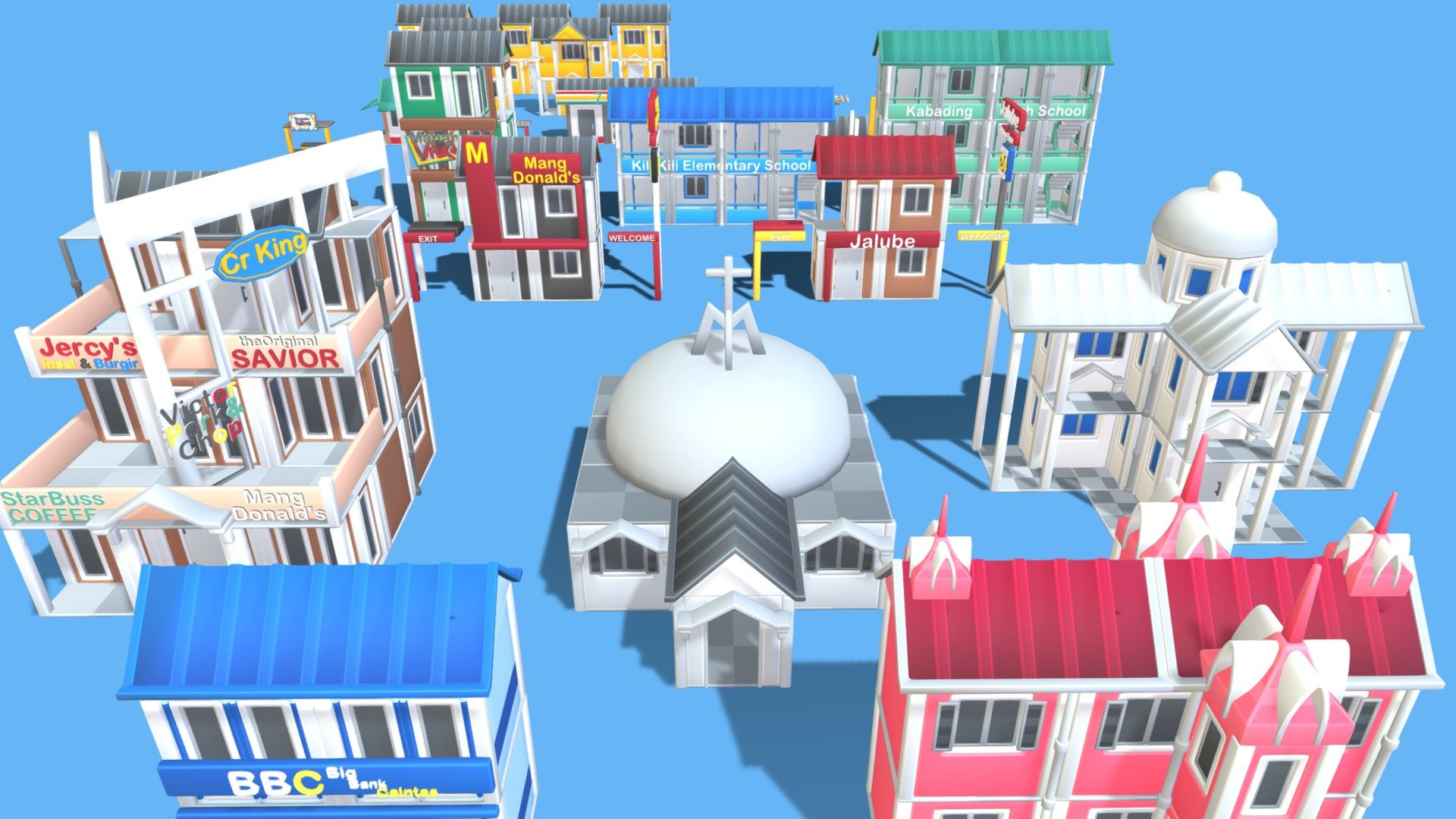 Stylized Town Building Pack - 3D model by LowPolyBoy [41c69c7] - Sketchfab