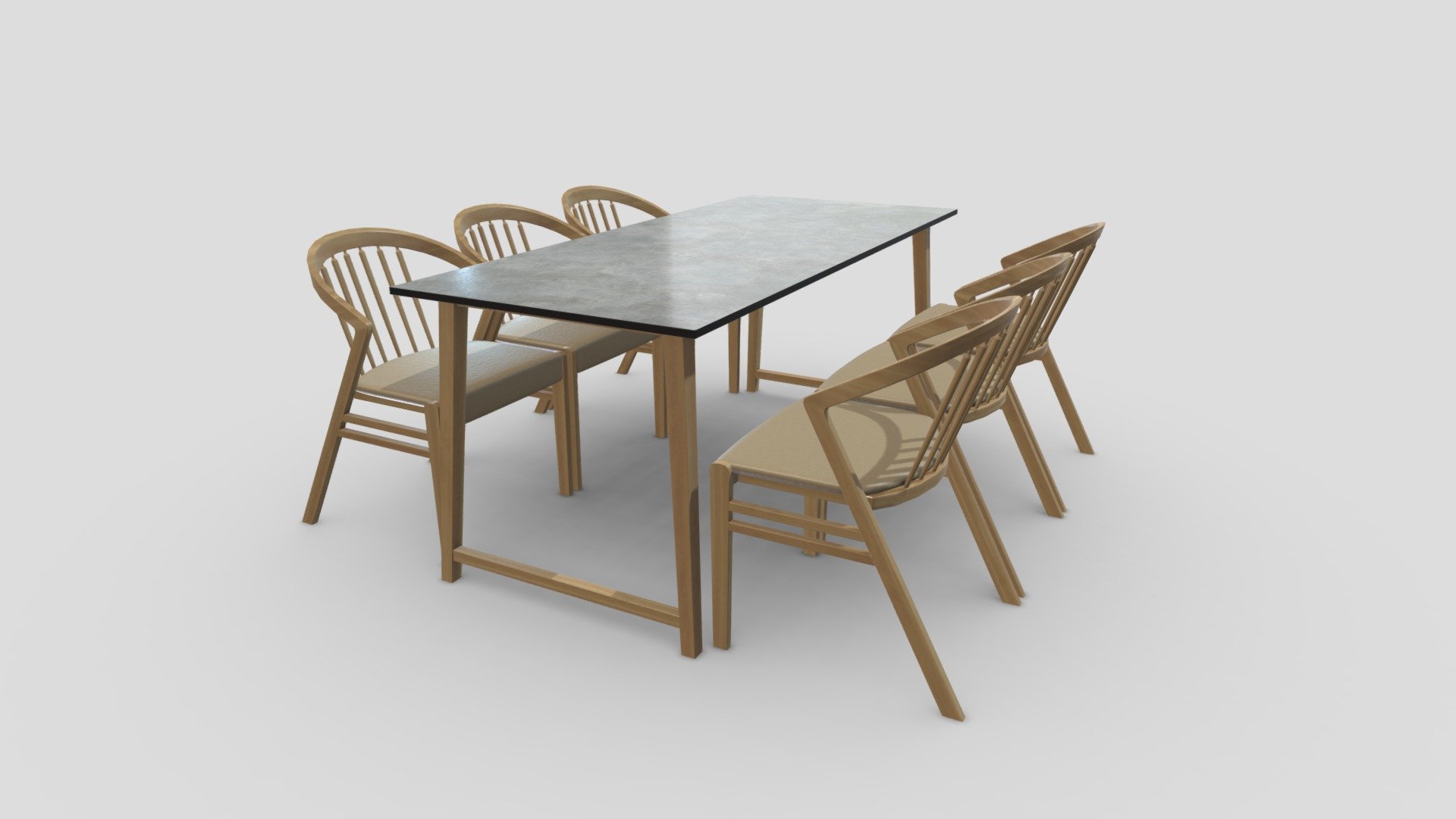 ceramic dining table set - Buy Royalty Free 3D model by interior model ...