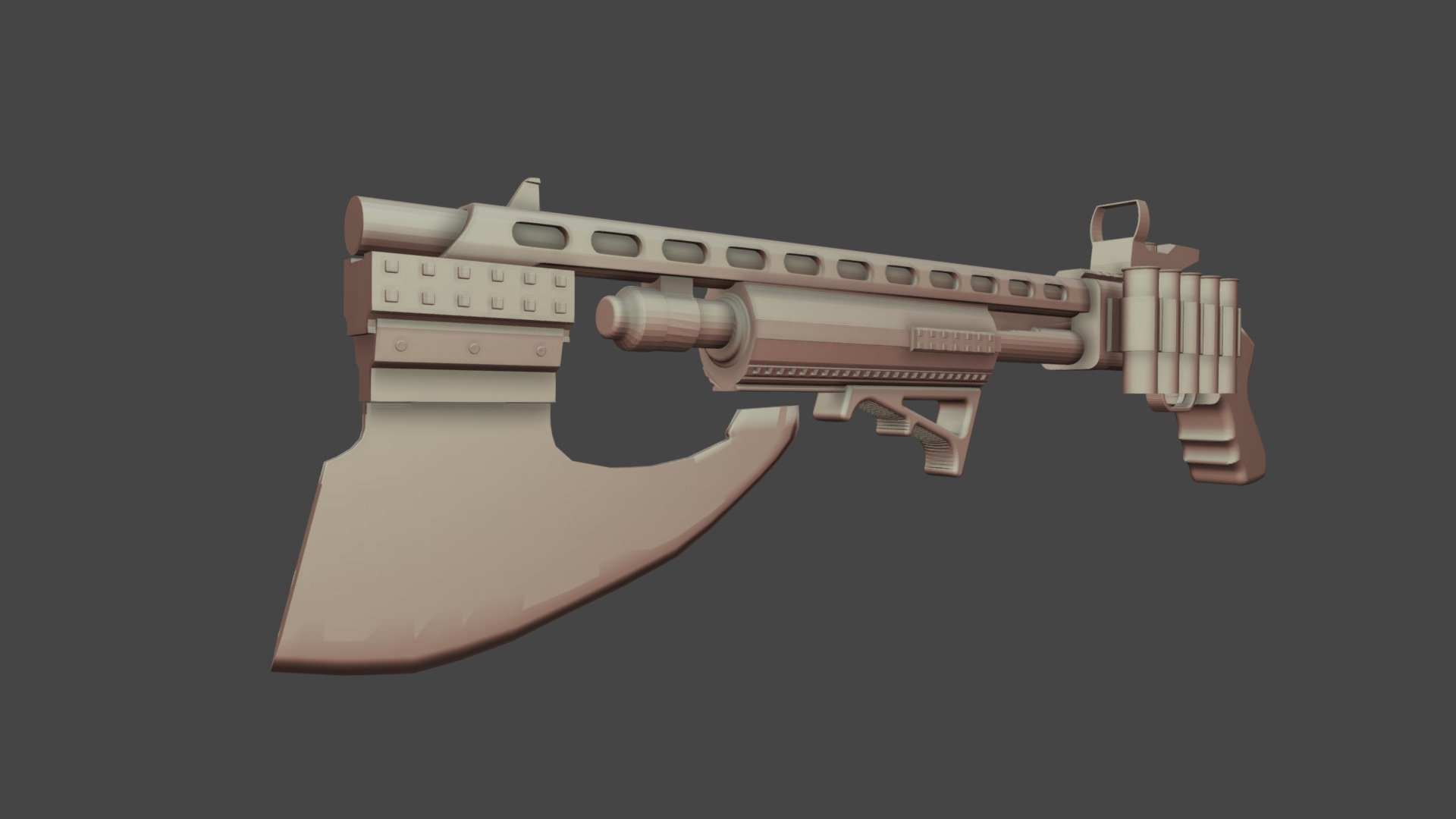 Shotgun-Axe stl 3dprintable weapon - Buy Royalty Free 3D model by ...