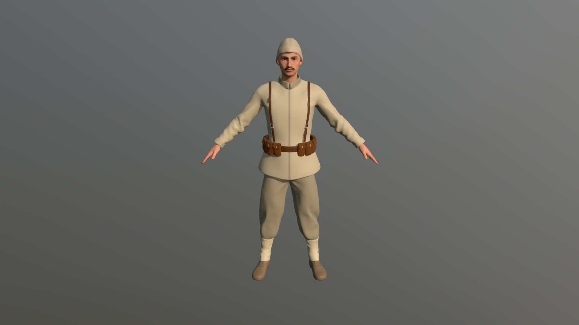Gallipoli Turkish Soldier 3D High Poly - 3D model by dijitalartiz [41cc68d] - Sketchfab