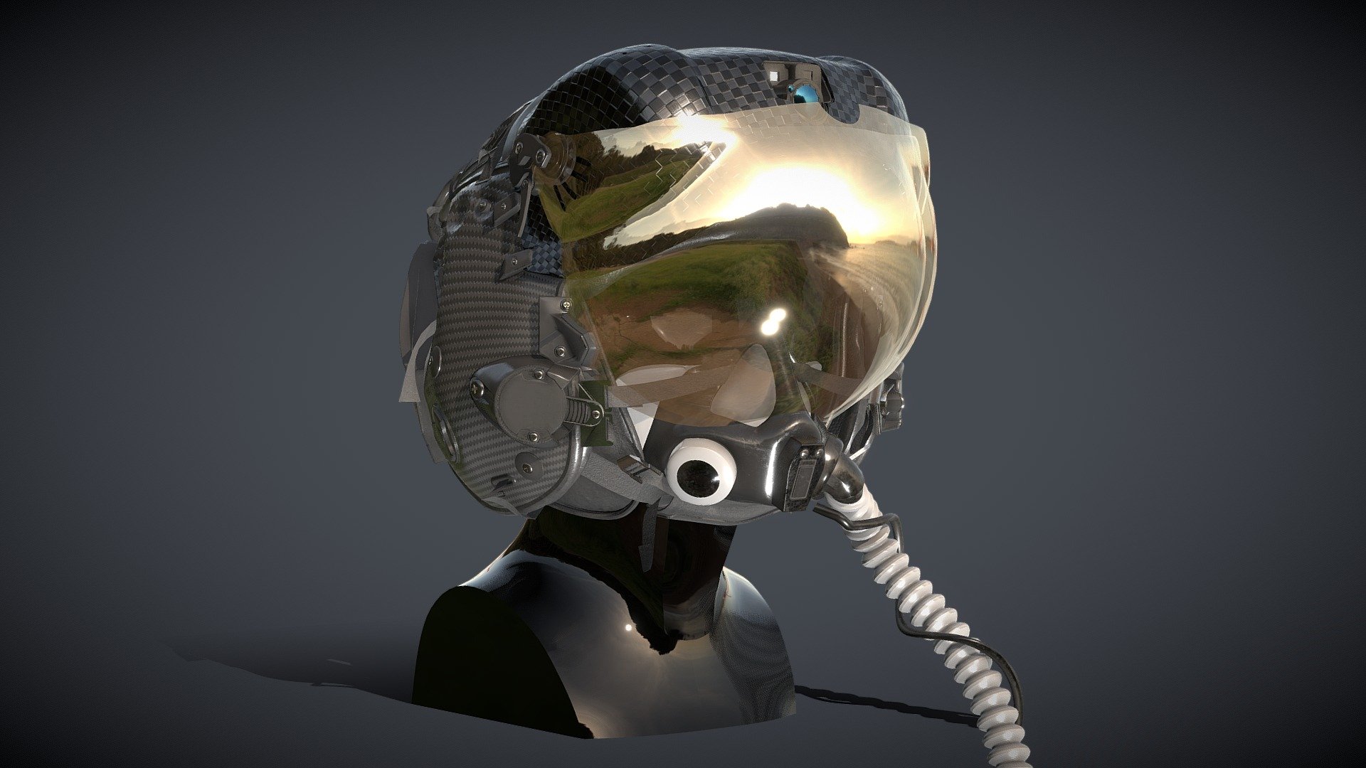 Fighter Jet Pilot Helmet (F-35) - FREE - Download Free 3D model by ...