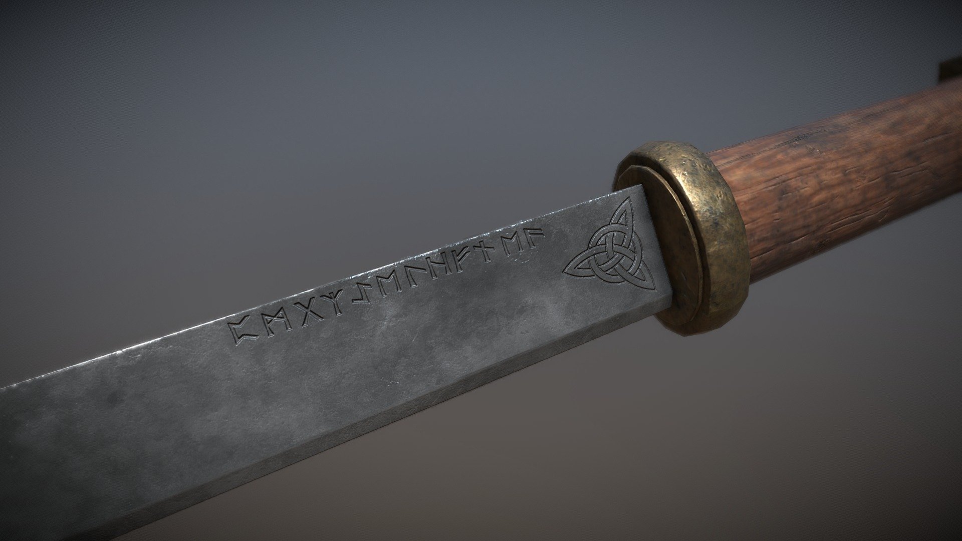 Medieval not sharpened sax - 3D model by NikiYani [41dc073] - Sketchfab