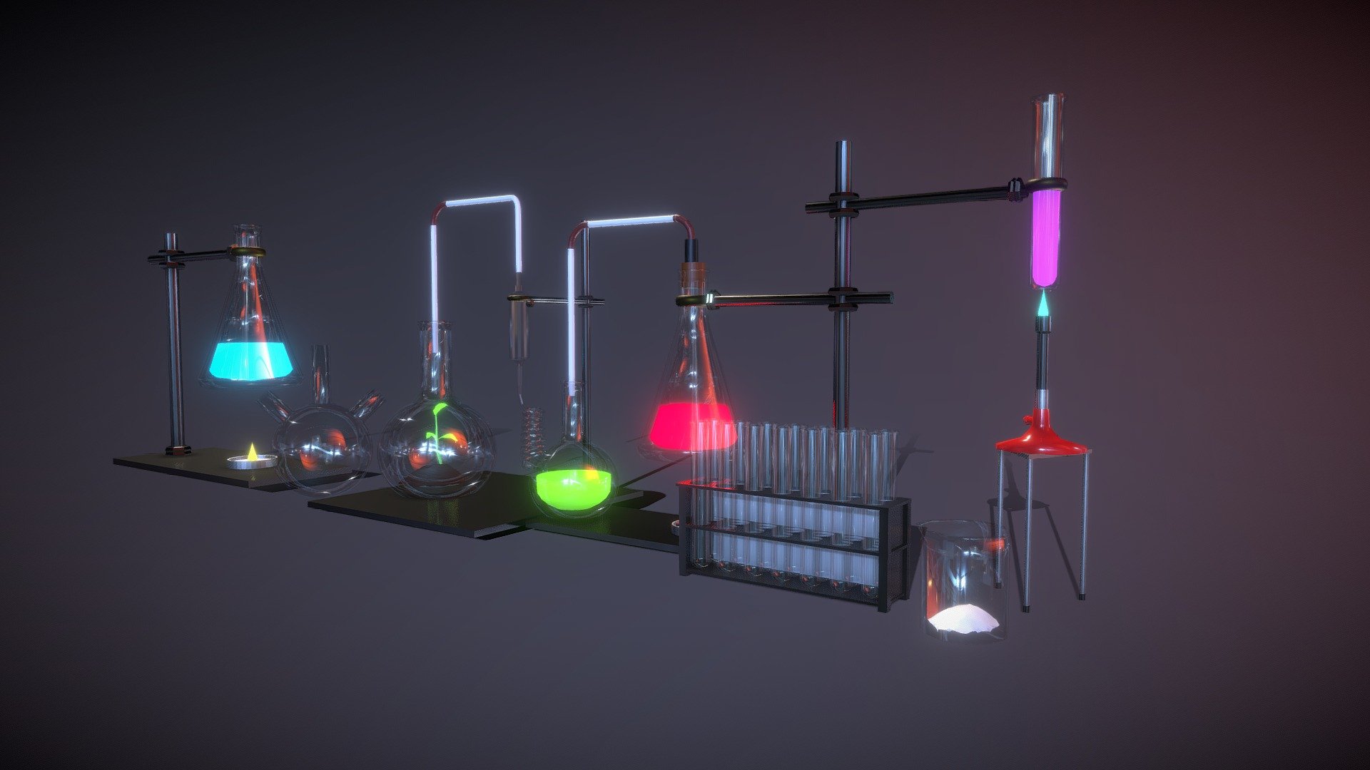Stylized Chemistry Set - Download Free 3D model by Hayley Morris ...
