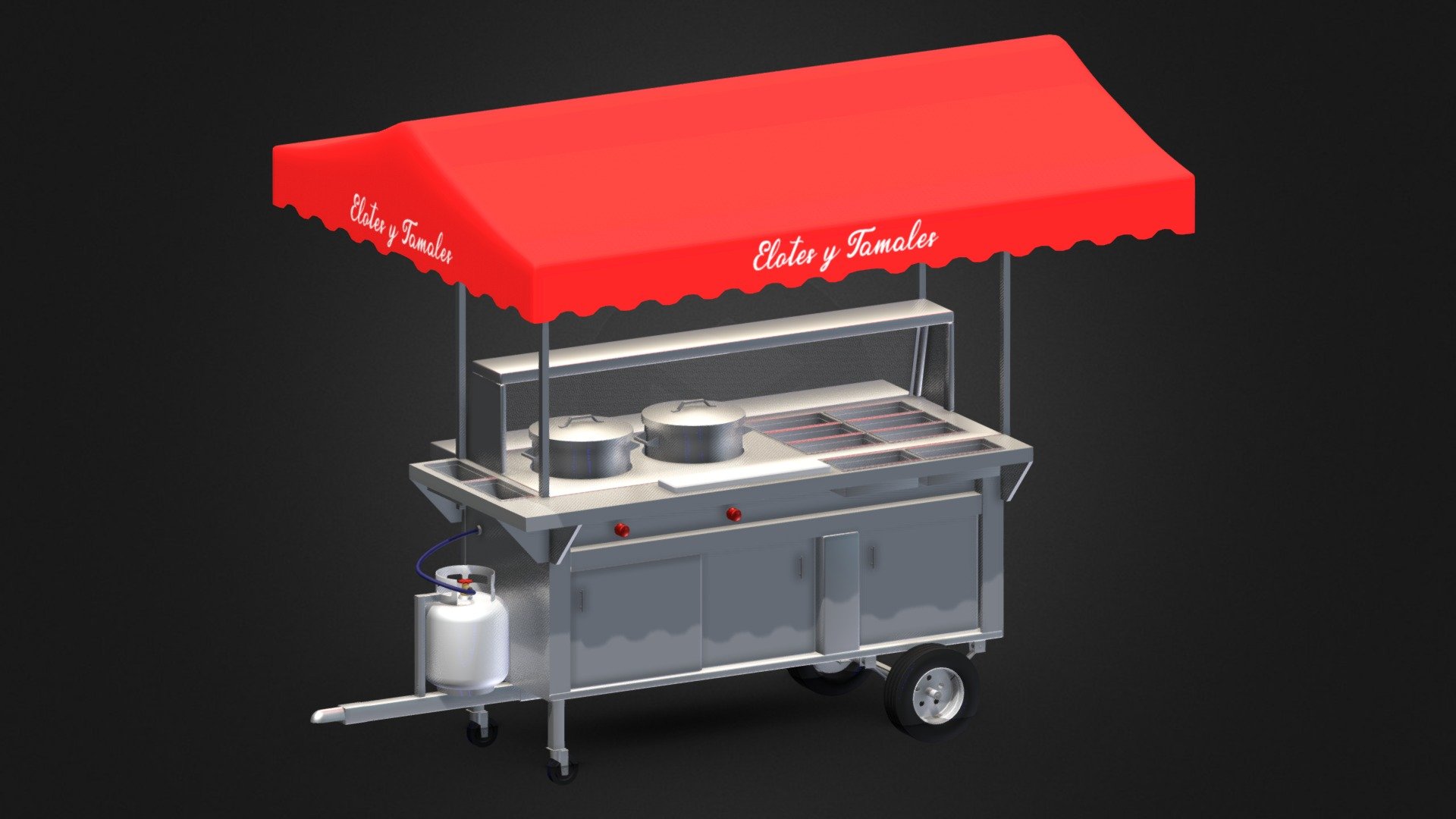 Street stall - Download Free 3D model by Víctor Hernández ...