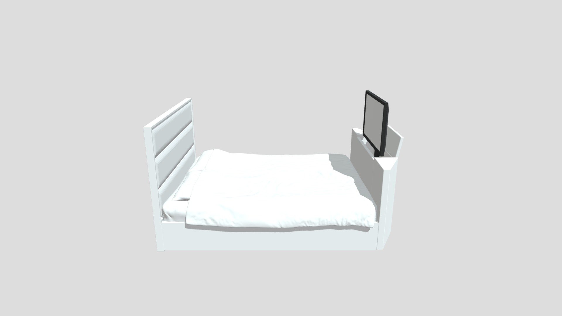 Kingsize bed with TV - Download Free 3D model by Kieronblake (@dtm0876 ...