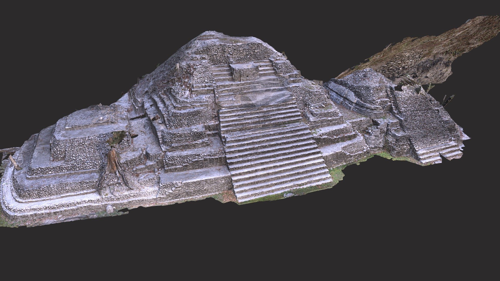 Cahal Pech Structure B1, B2 and B3 - Download Free 3D model by ...