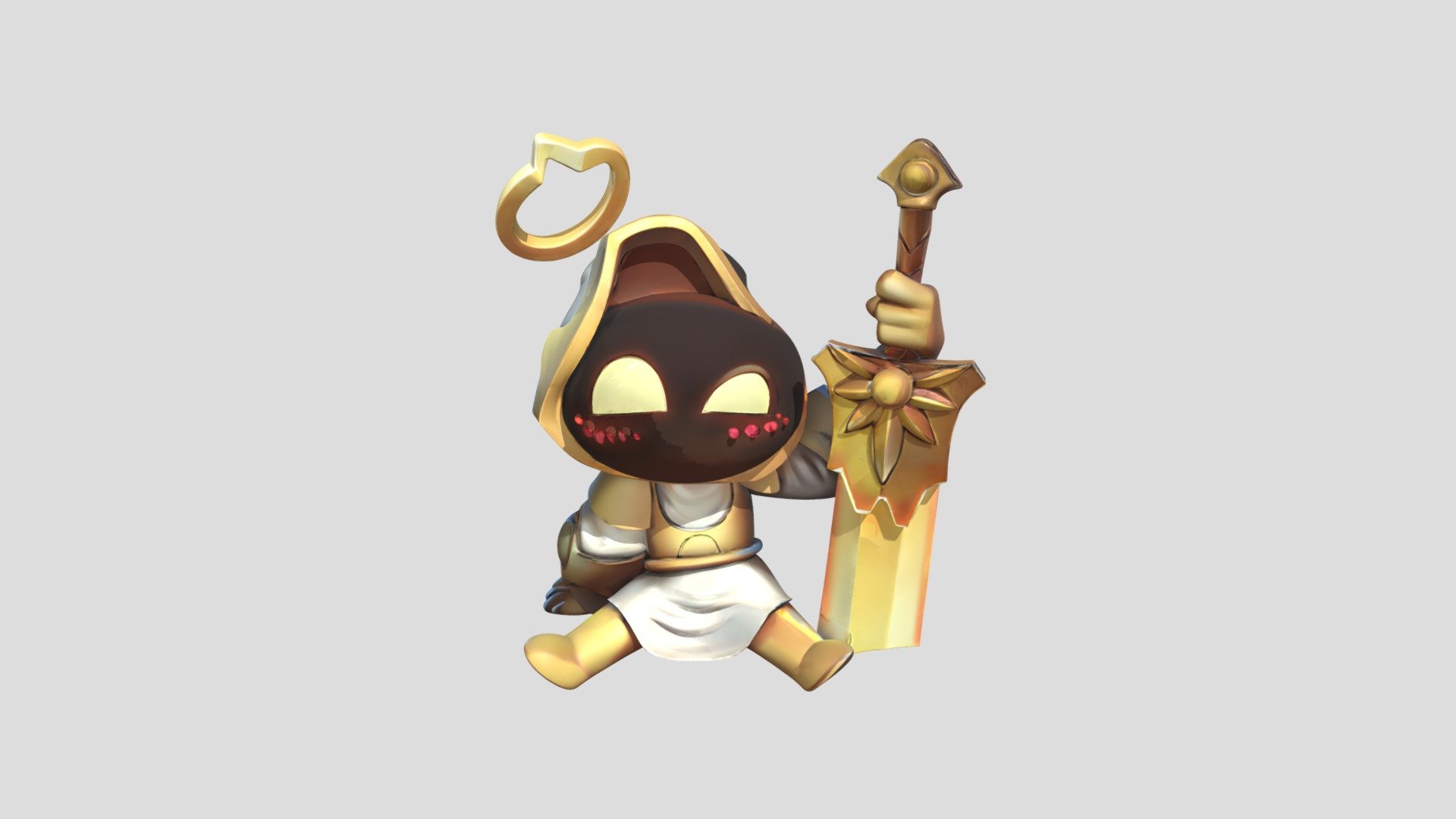 Hooded angel with sword - 3D model by giochyru [41f098f] - Sketchfab