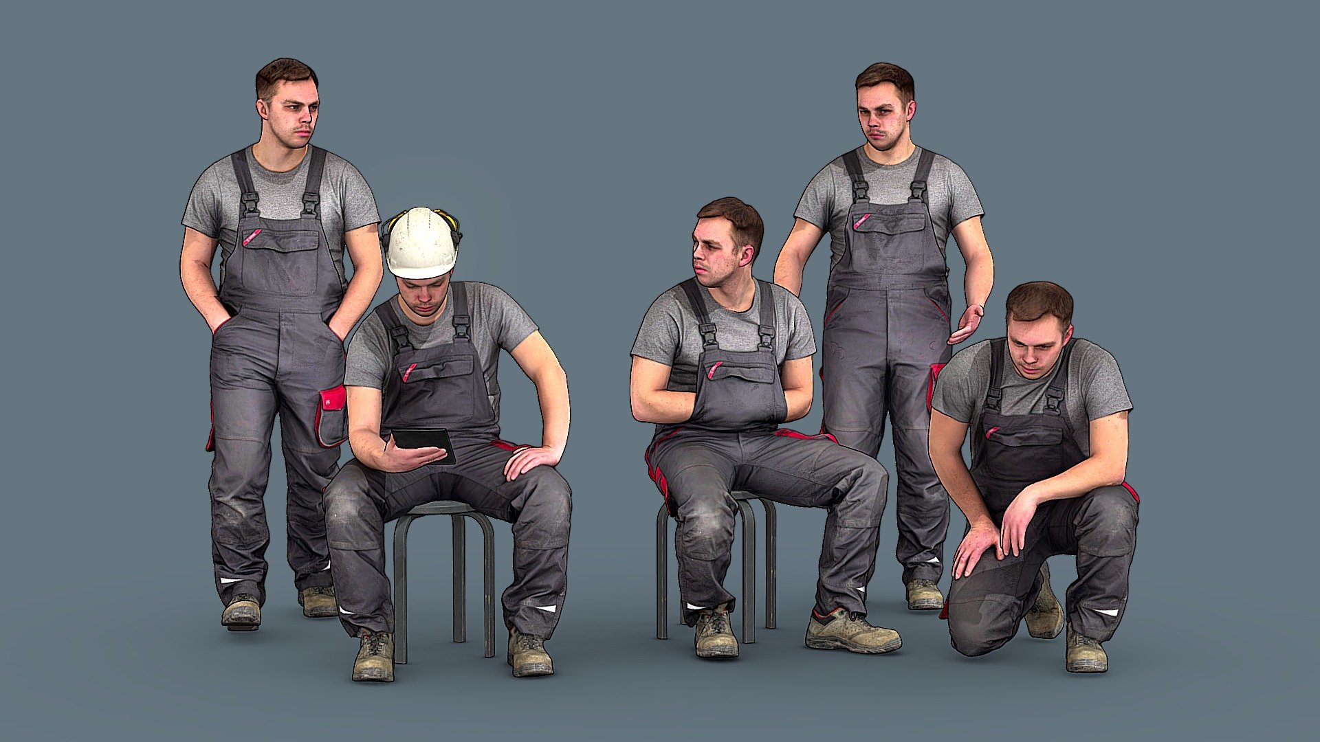 Foreman in Overalls - 3D model by kanistra [41f2dd7] - Sketchfab