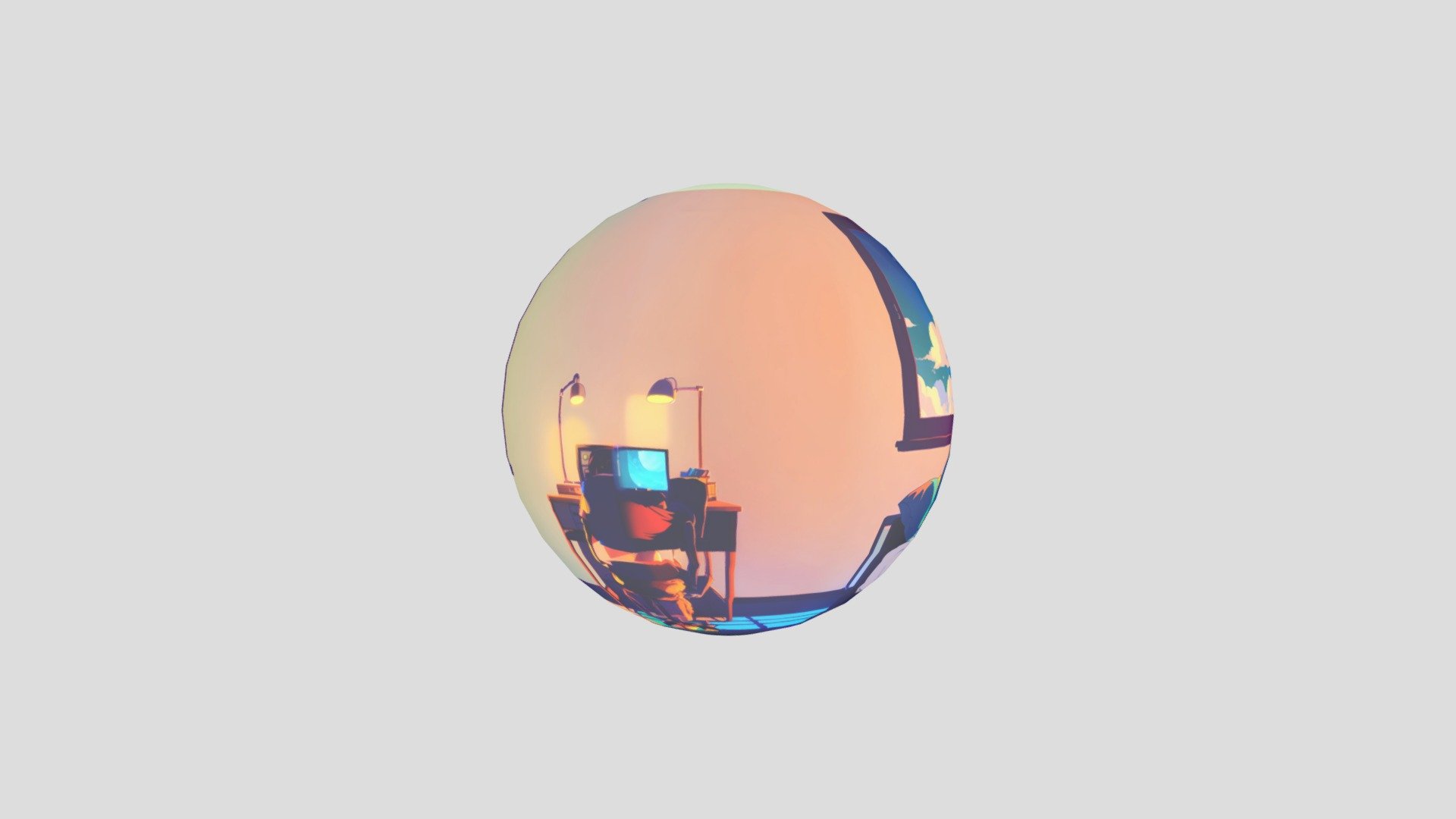 360 panorama illustration 2 - 3D model by ecoartic [41f2f12] - Sketchfab