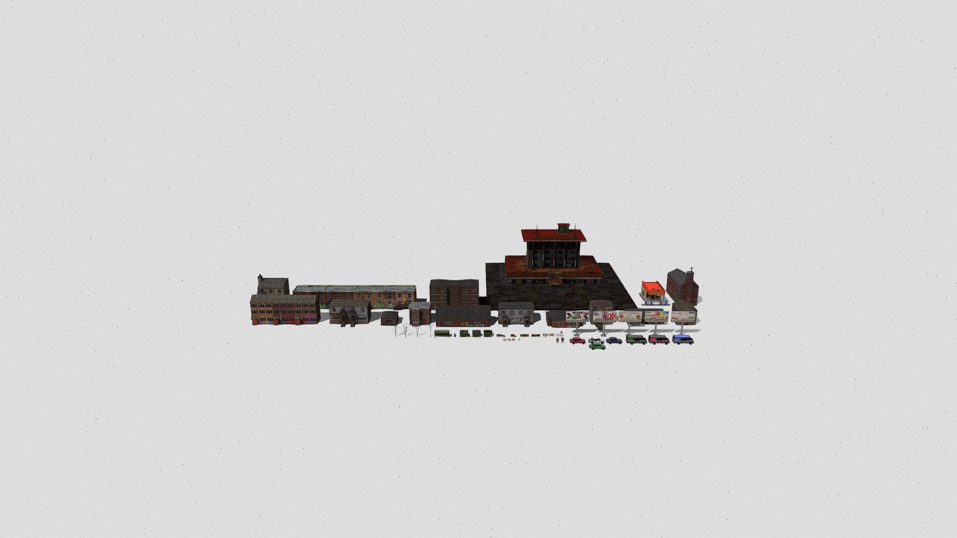 Post apocalyptic city assets (WIP) - 3D model by jesamabin [41f3101 ...