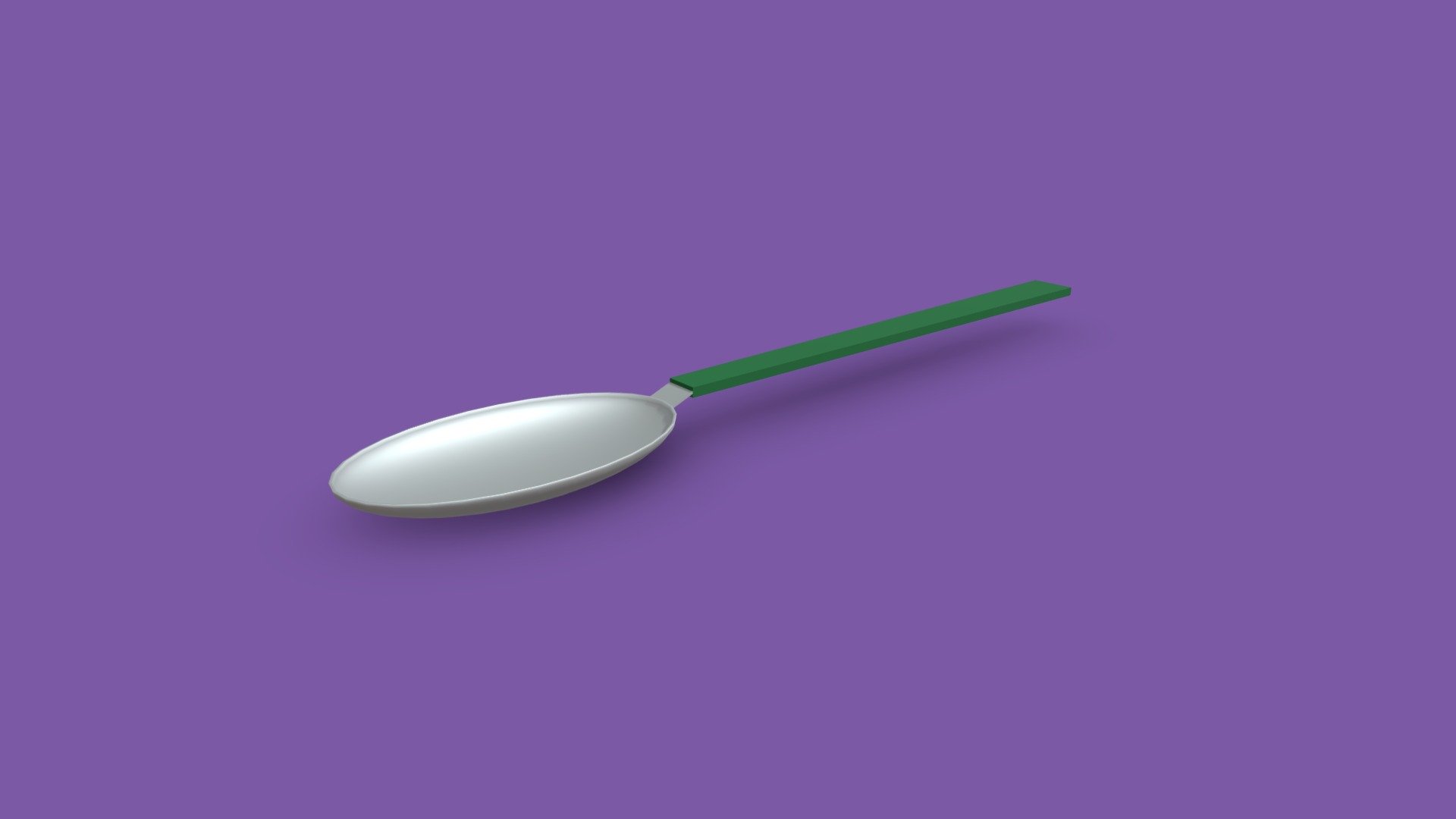 Low-Poly Metal Spoon - 3D model by Maggatron (@MaggaModels) [41f48b9 ...