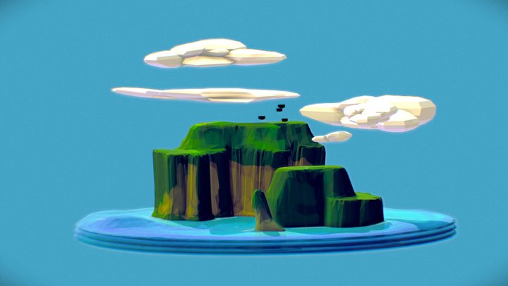 Island-low-poly-model 3D models - Sketchfab