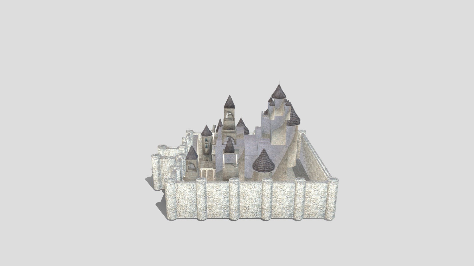 Castle - Download Free 3D model by Rasul (@rasulsbnv) [41f7a4f] - Sketchfab