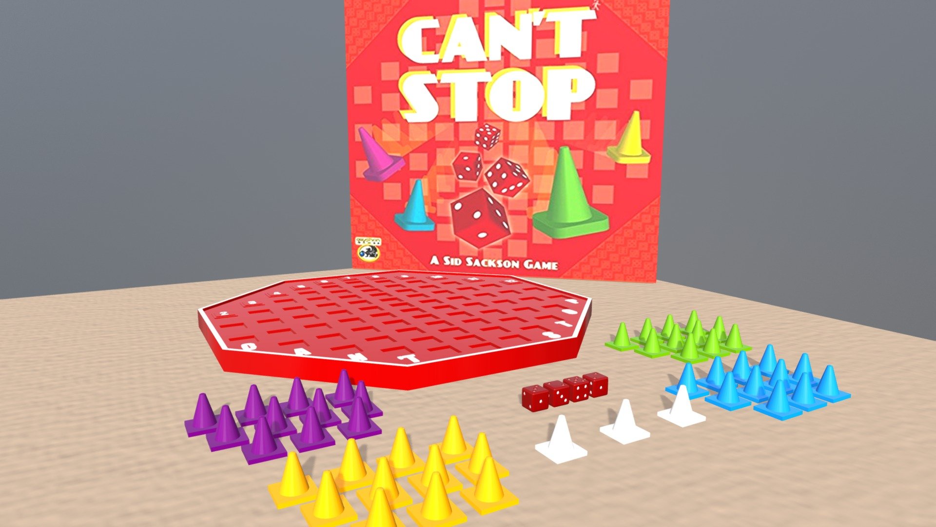 Can't Stop Board Game - Buy Royalty Free 3D model by Carlos H. dos ...