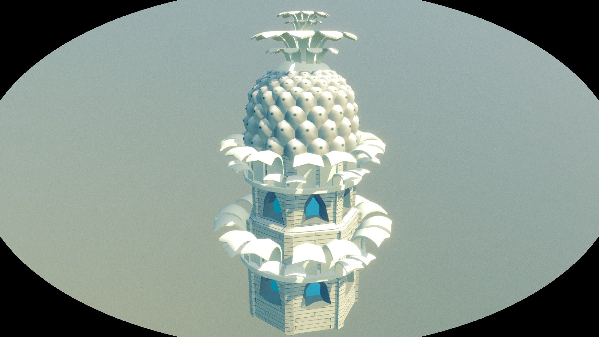 Wk7 Pineapple Castle - Download Free 3D model by Jake Gerhardt ...
