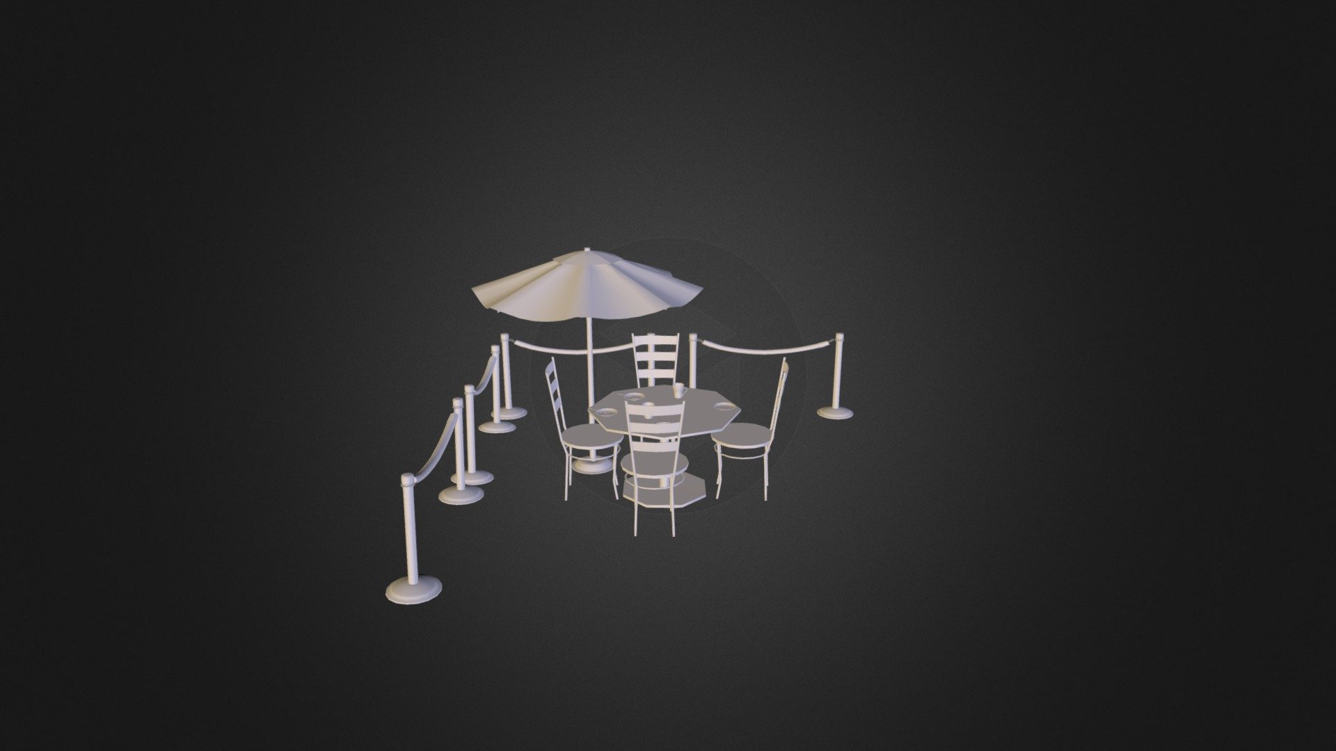 Outdoor Cafe Set - 3D model by fatemahossain [41fb358] - Sketchfab