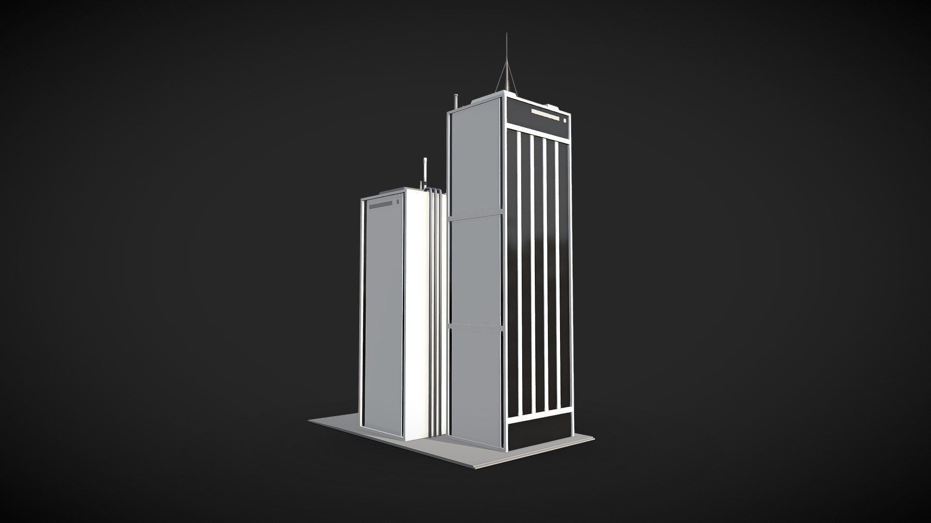 Industrial Building 01 - Administration Center - Buy Royalty Free 3D ...