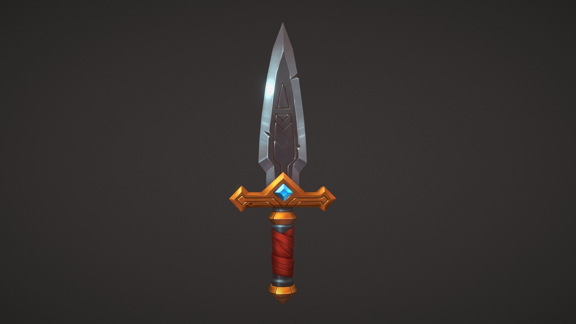 Handpainted Workshop Dagger - 3D model by ztretic [4202bfb] - Sketchfab
