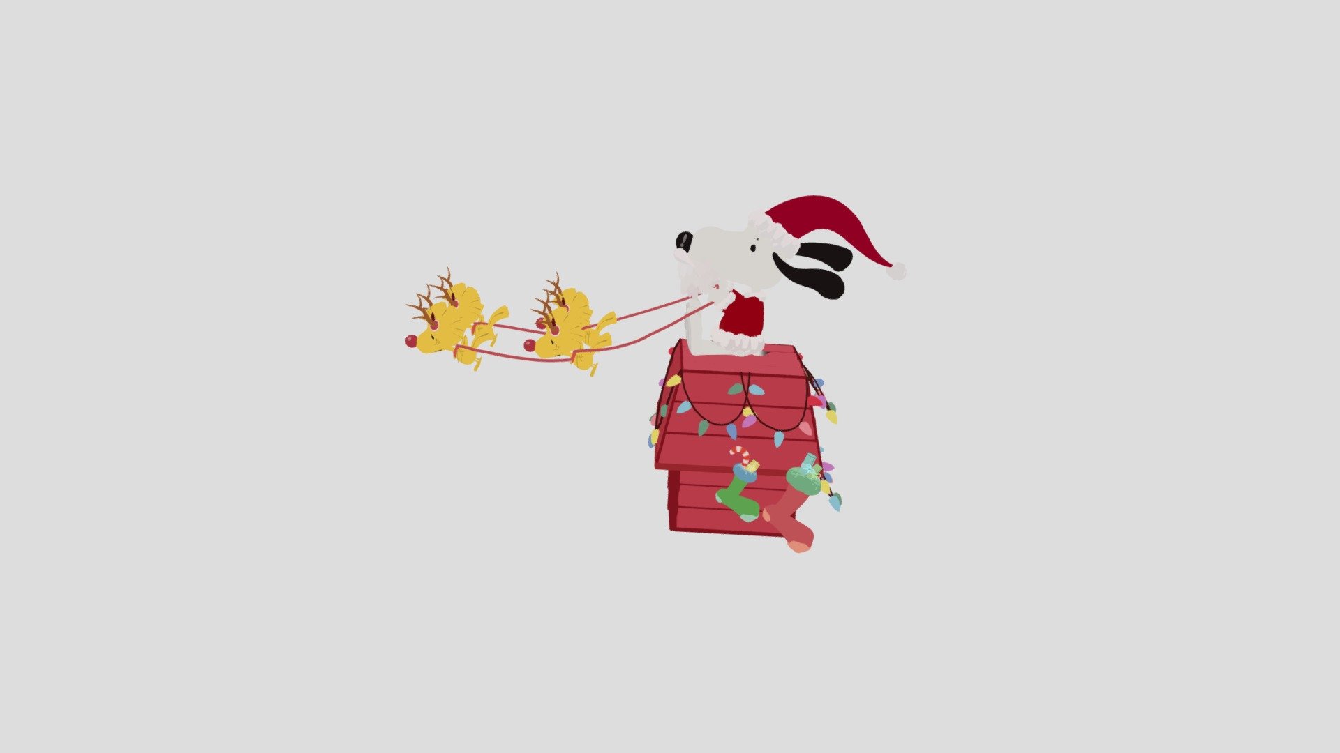 Snoopy Santa - Download Free 3D model by BowenTAn [420efaa] - Sketchfab