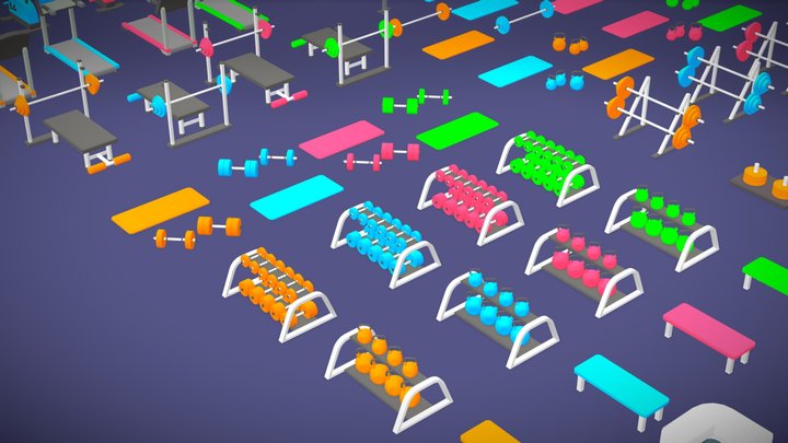 Gym-equipment 3D models - Sketchfab