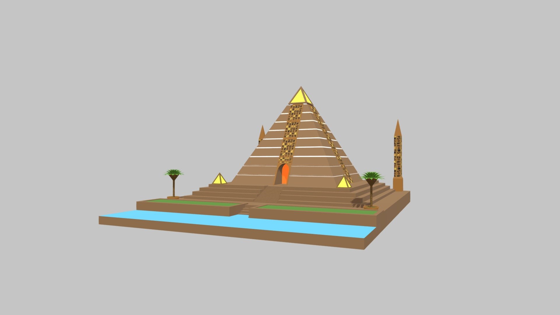 Pyramid low poly illustration - Download Free 3D model by MotazinVR ...