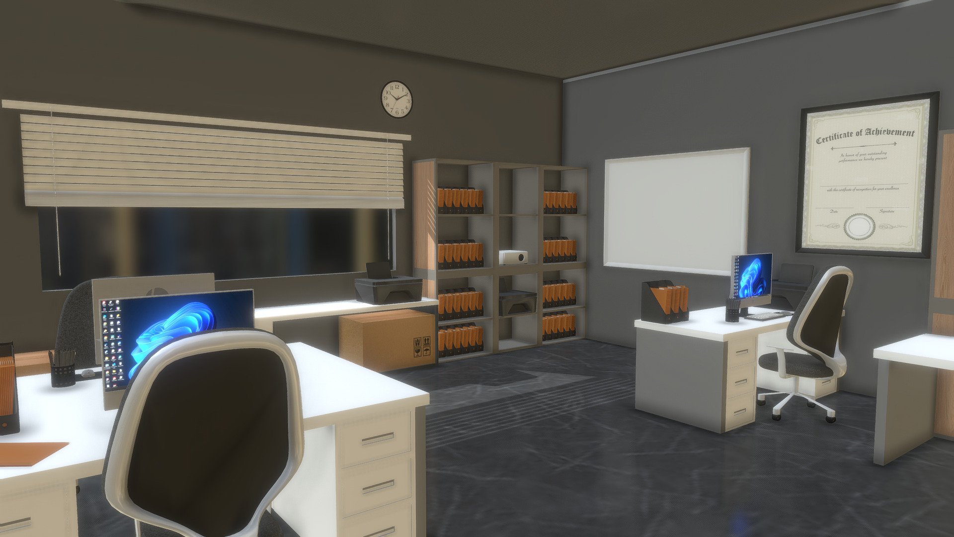 Mini Office Room (VR Scaled) - Download Free 3D model by xiverra ...