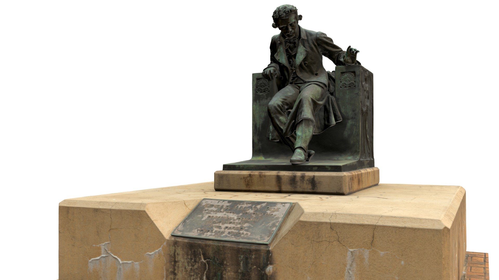 Edgar Allan Poe statue - Download Free 3D model by Katie Wolfe ...