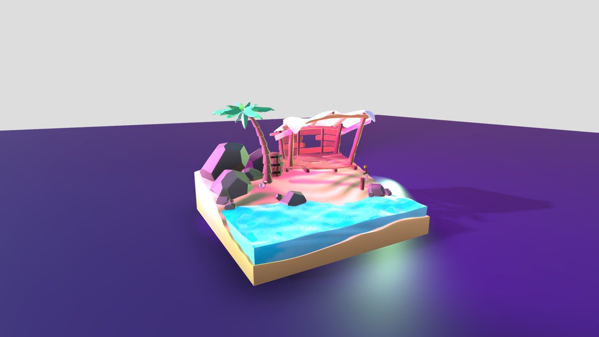 beach - 3D model by moras1999 [421c8b3] - Sketchfab