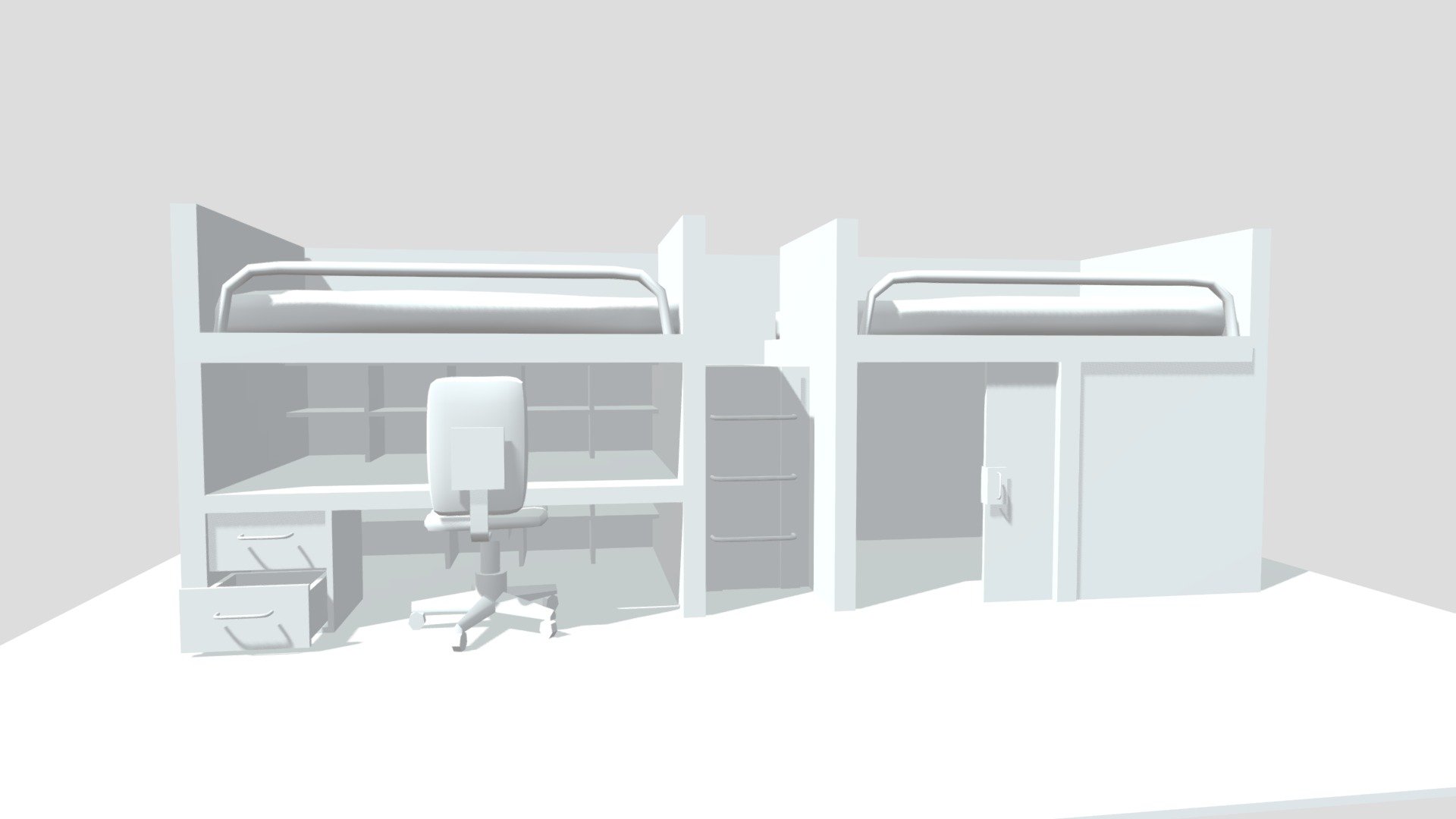 Bunk Bed Loft Final Ver - 3D model by ahowellsierra [4223839] - Sketchfab