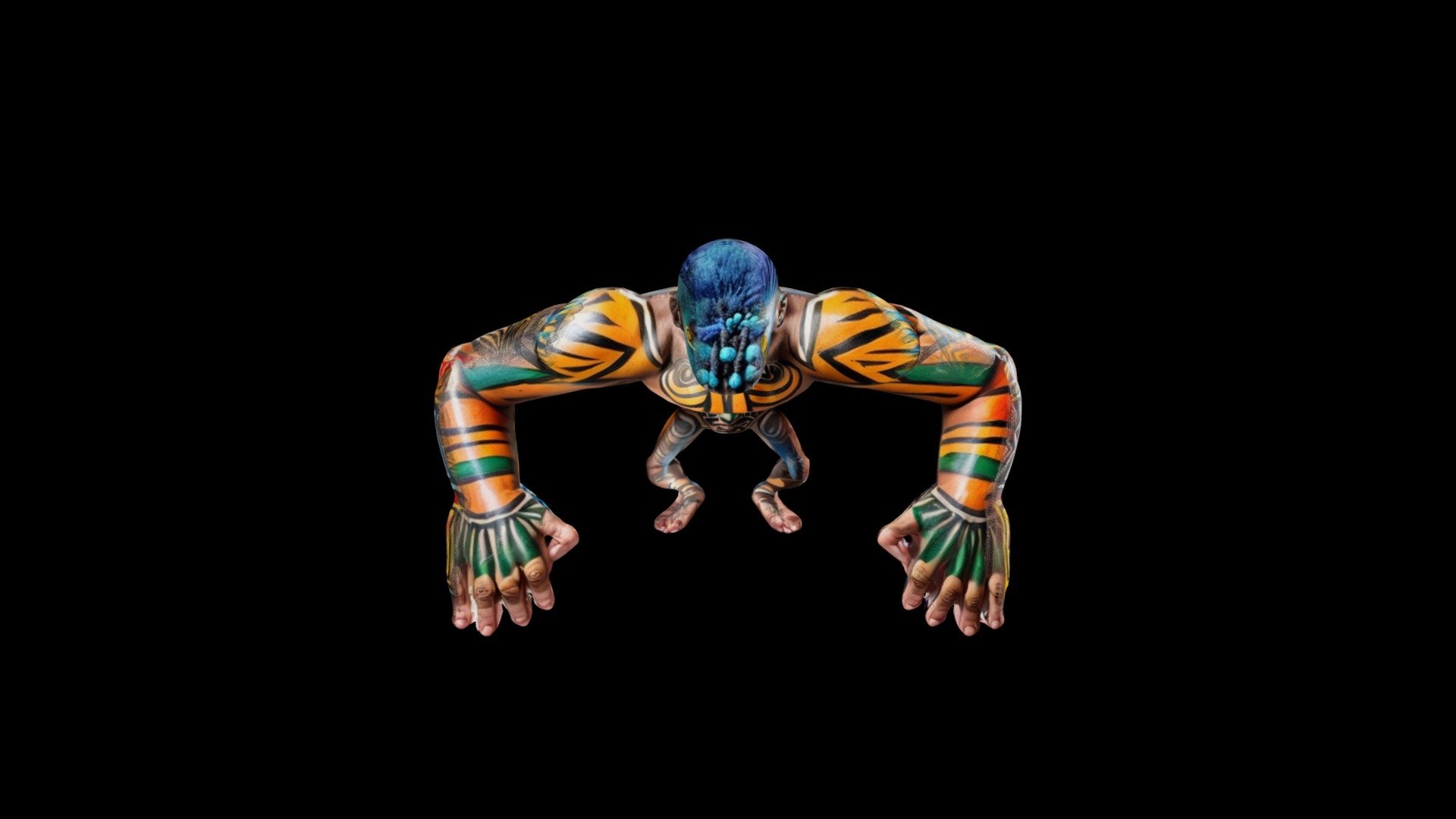 Meshy body painting David Allen - Download Free 3D model by klrxyz ...