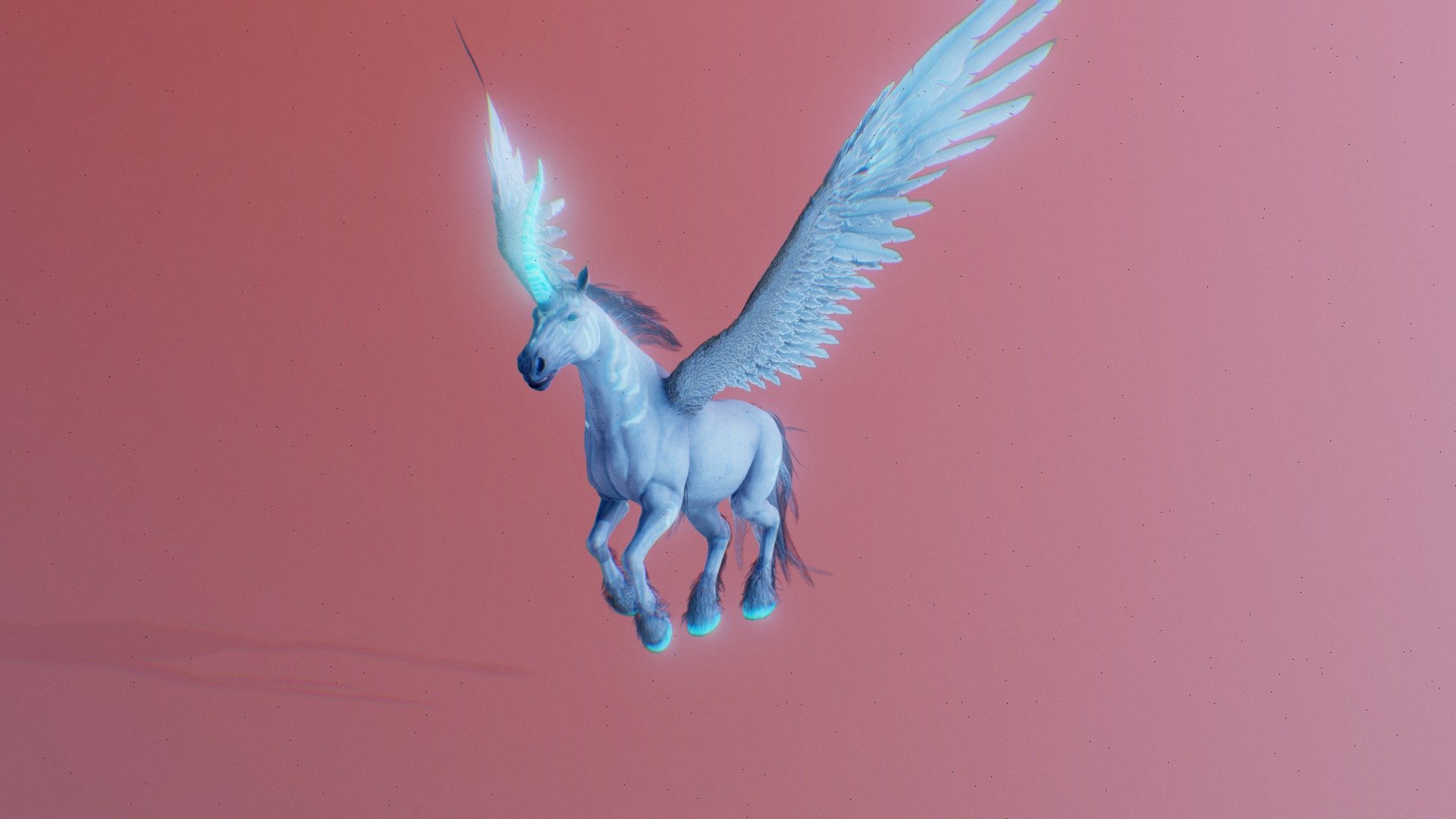 Majestic Unicorn Model for Animations and Games - 3D model by Dilshan ...