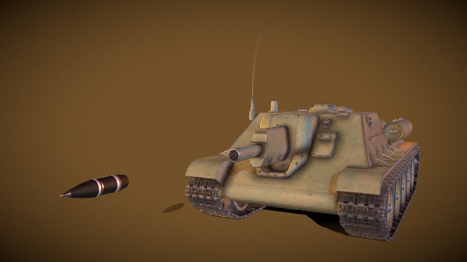 SU-122 Self-propelled howitzer - Download Free 3D model by TwilightFox ...