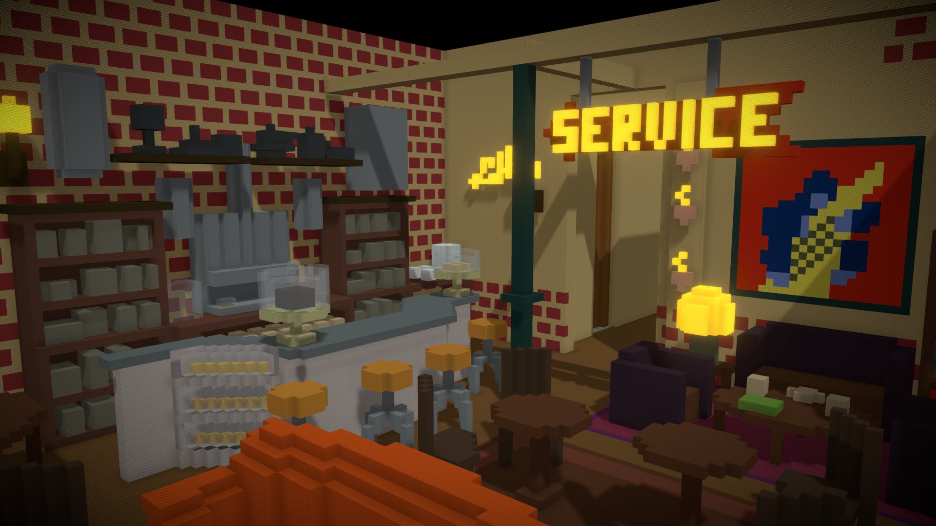 Central Perk - 3D model by Ania.Rzeczyca [422634a] - Sketchfab