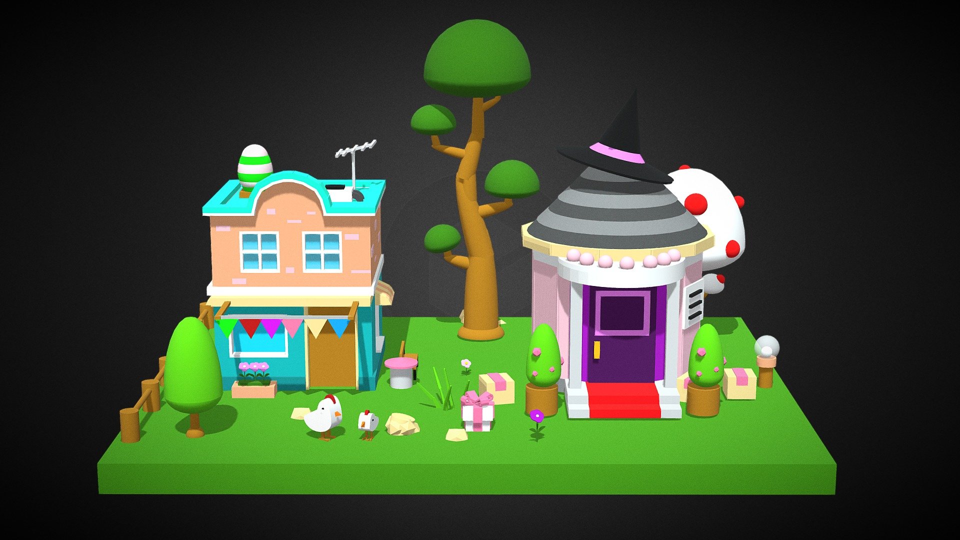 Cartoon Magic House1 - Download Free 3D model by 3d.xyz (@webuild ...