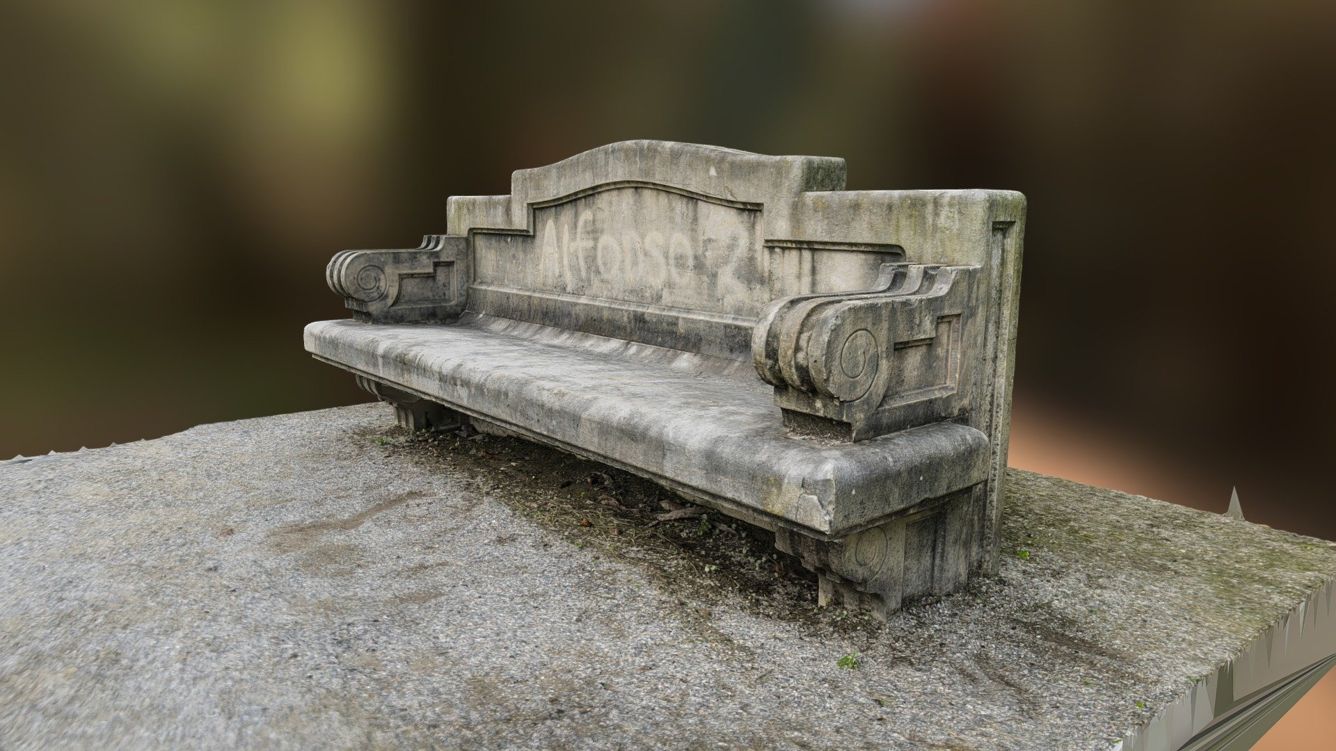 Stone bench photogrammetry scan - Buy Royalty Free 3D model by Miguel ...