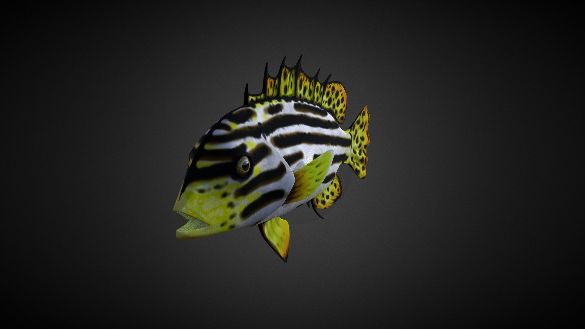 Marvin, the Lion Fish - 3D model by nidza [4228be3] - Sketchfab