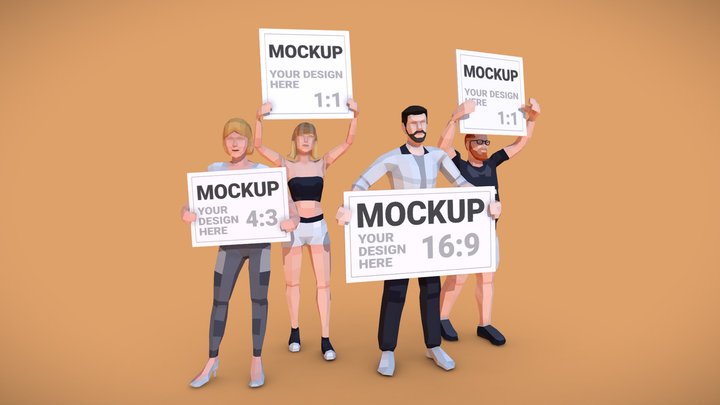 Mockup 3D models - Sketchfab