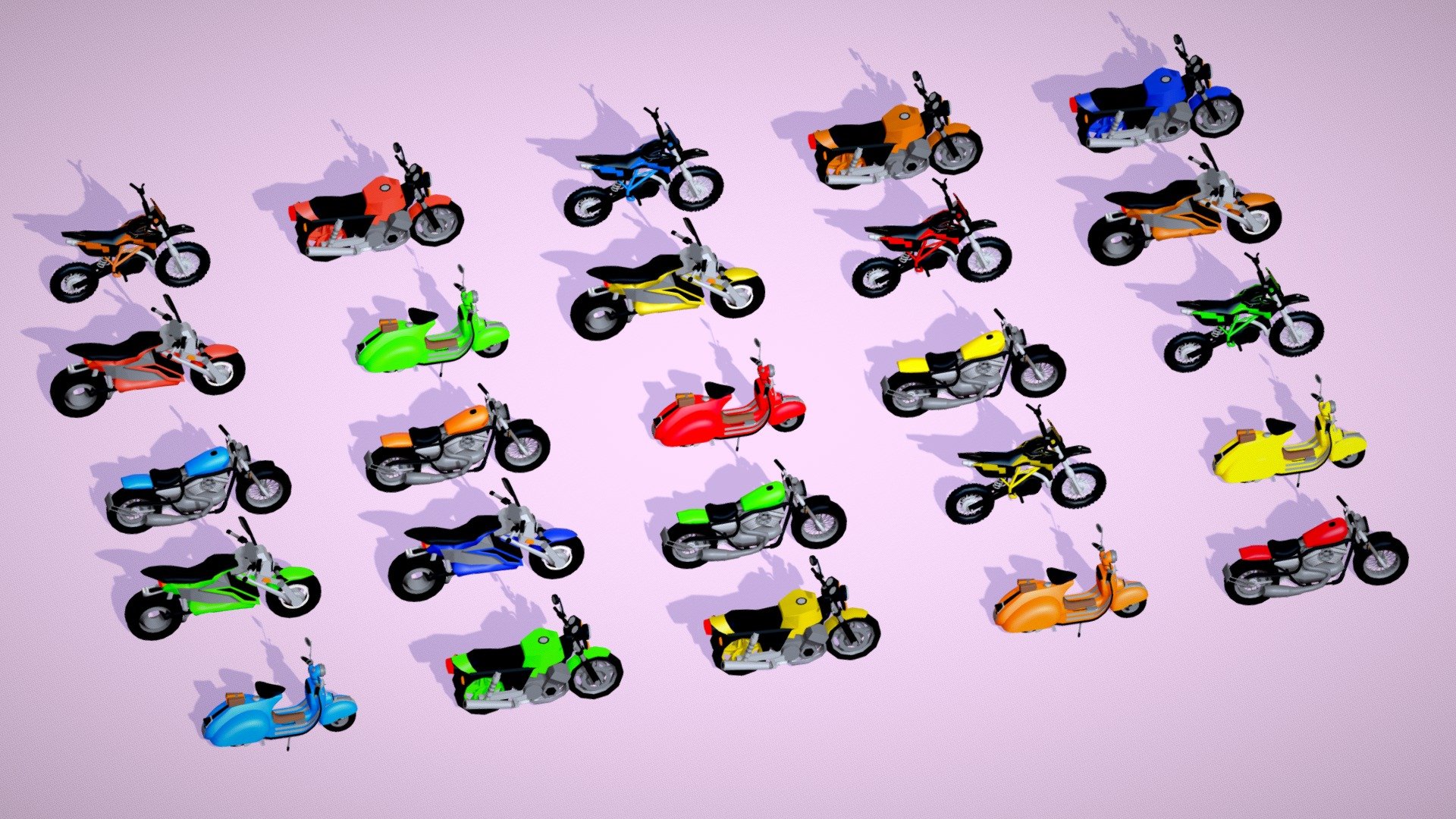 Low Poly Bike Two Wheeler Pack - Buy Royalty Free 3D model by Logicgo ...