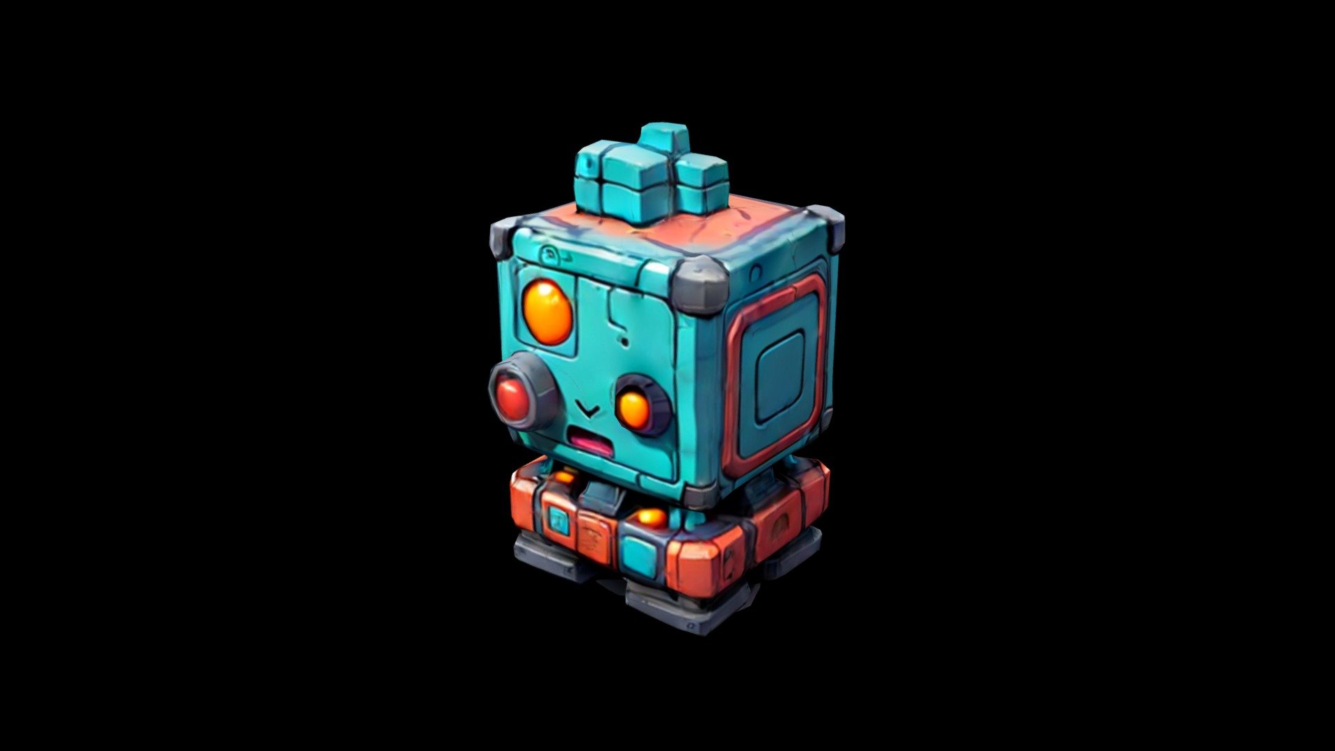 3D rendering of a colorful robot cube, construct - Download Free 3D ...