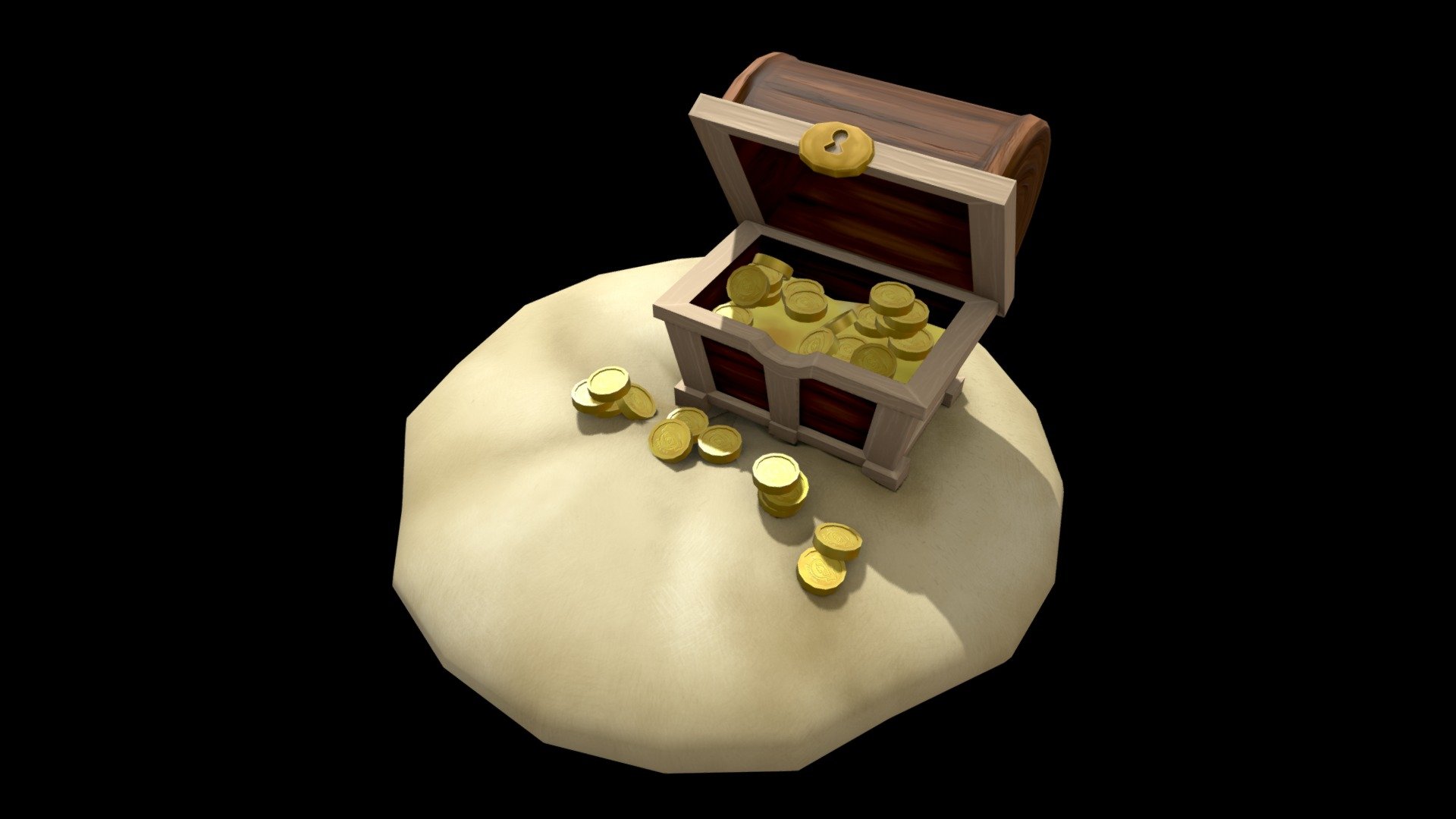 Stylized Treasure Chest - Hand Painted - 3D model by Saturniccc ...