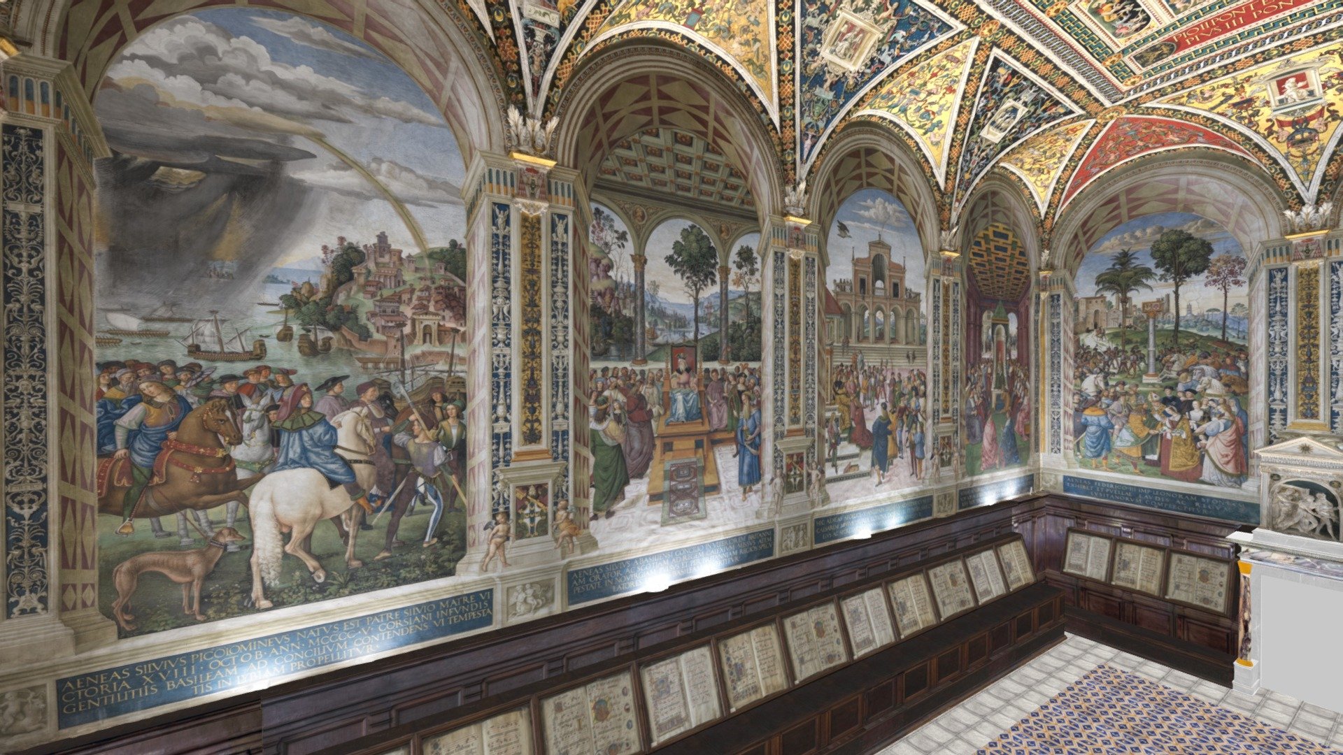 Piccolomini Library of the Duomo in Siena - 3D model by Matthew Brennan ...