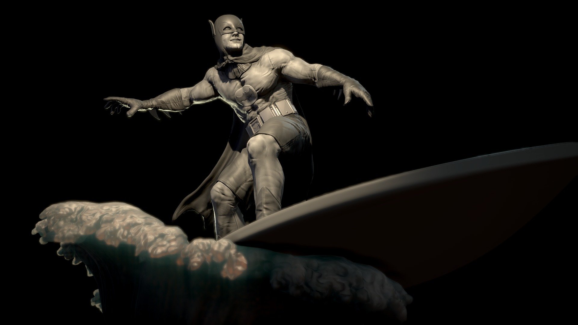 Surfing Batman - Buy Royalty Free 3D model by Davi Cao (@davicao ...