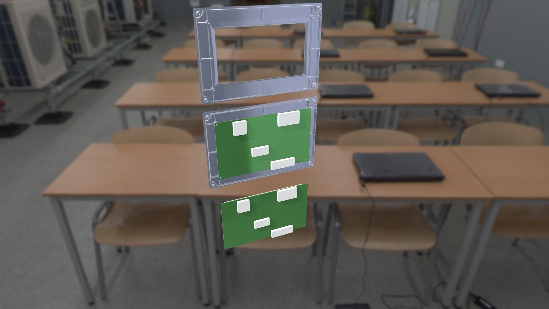Bezel 7" STL & LCD/PCB - 3D model by kaaa [423a120] - Sketchfab