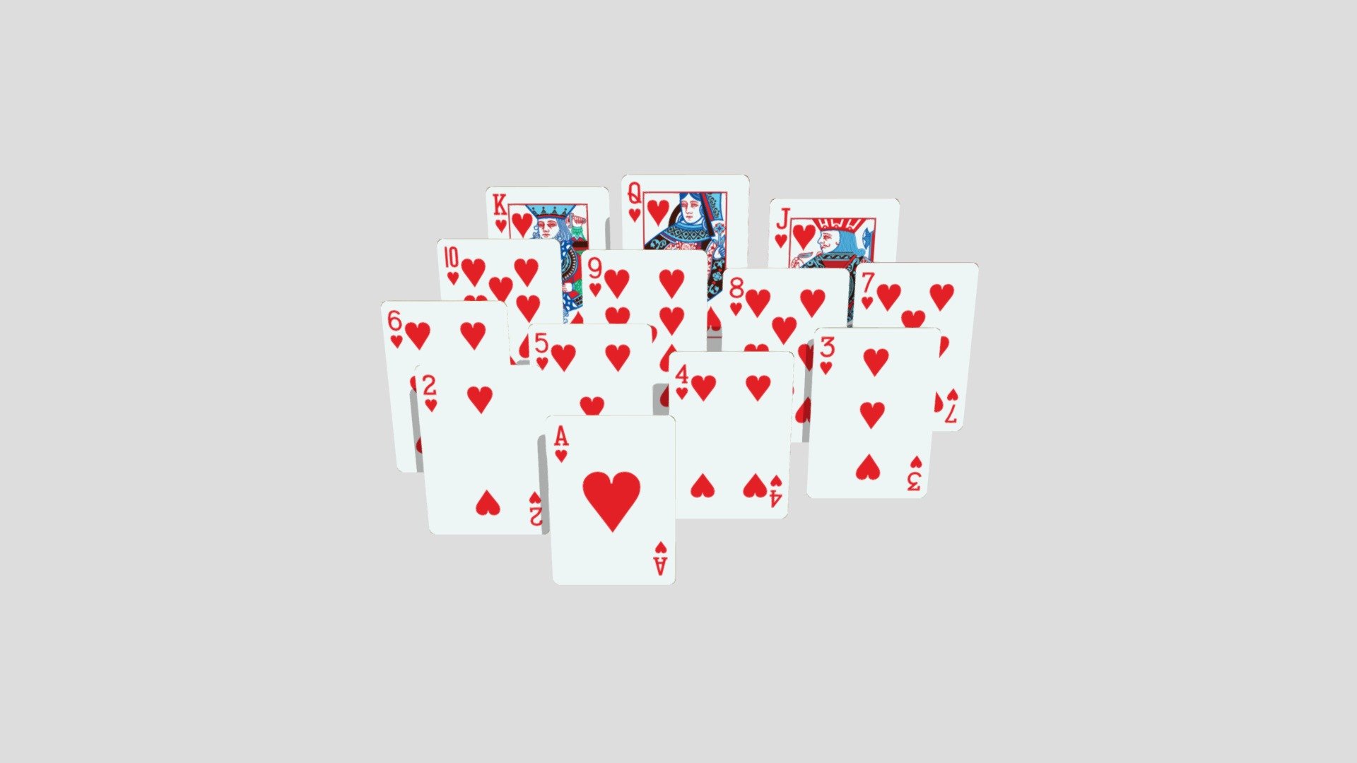 Hearts Cards - Download Free 3D model by Joe chakrapong (@chakrapong ...